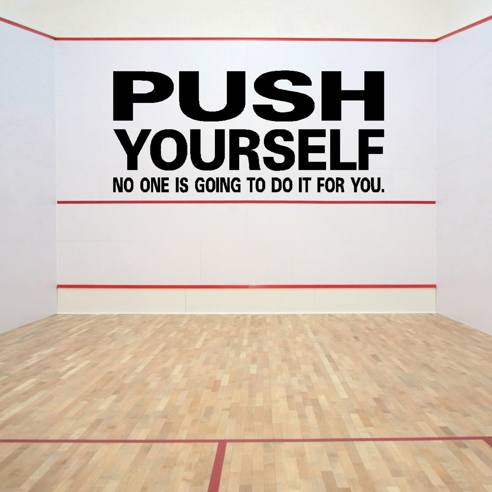 Wall Decal, Push Yourself, Gym Decal, Workout Decal, Fitness Decal ...