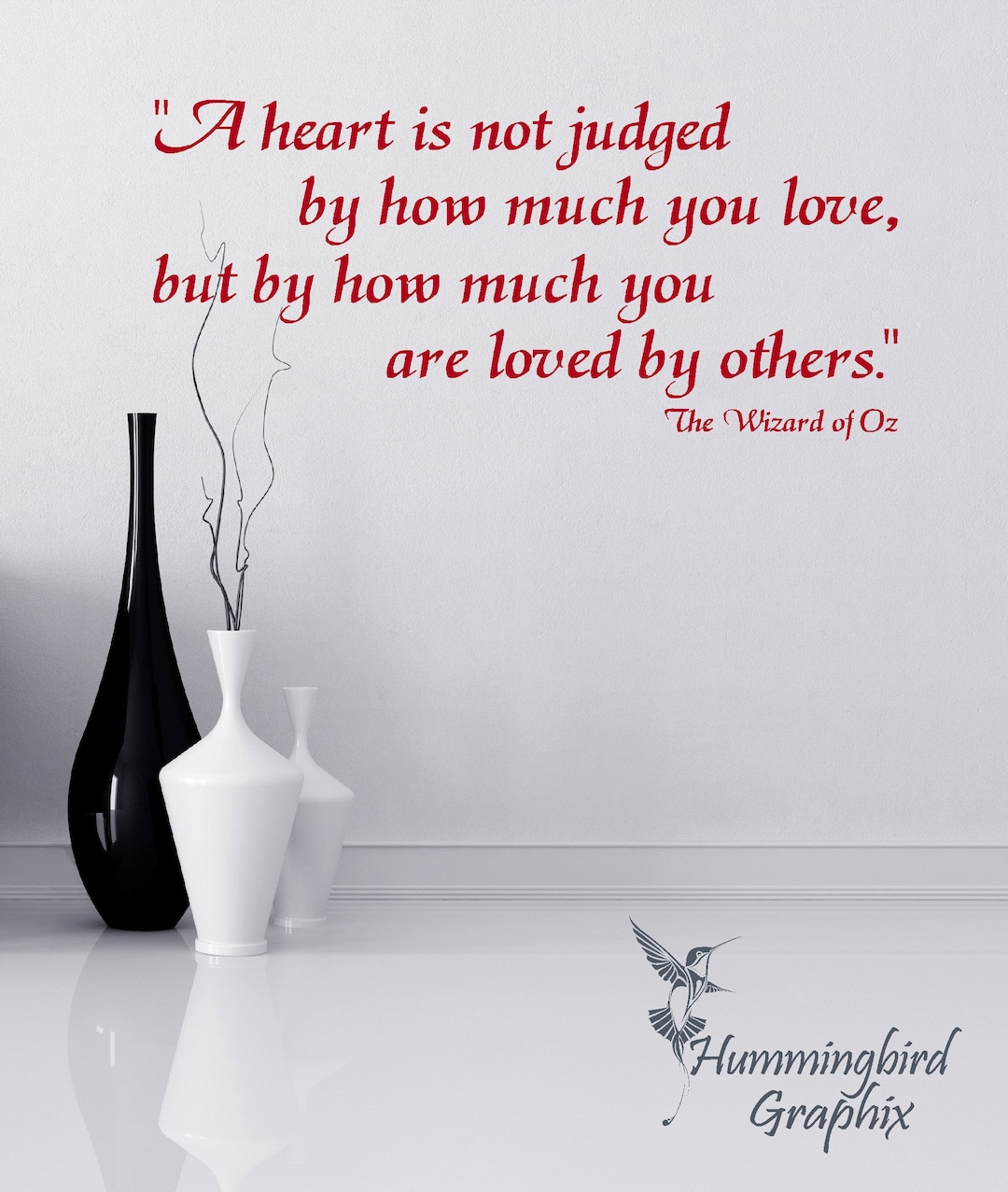 Wizard of Oz Quote Wall Decal: Heart is Not Judged Vinyl Art - Etsy