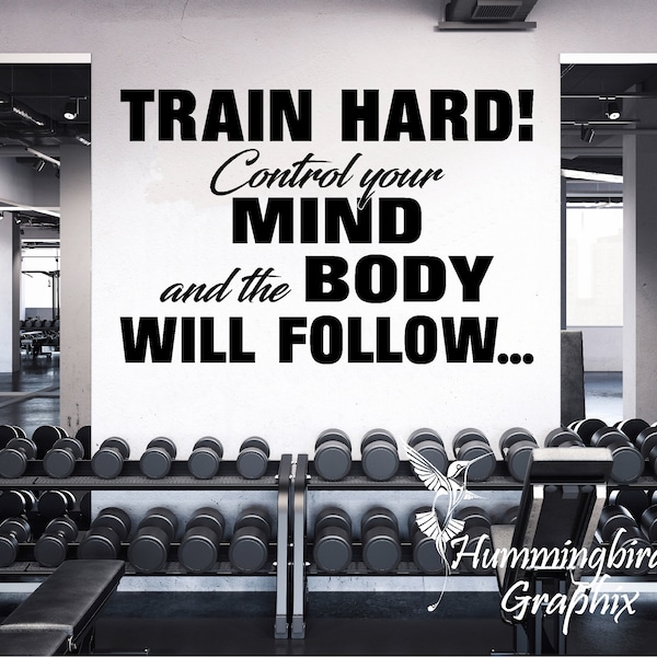 Fitness Wall Decals Etsy