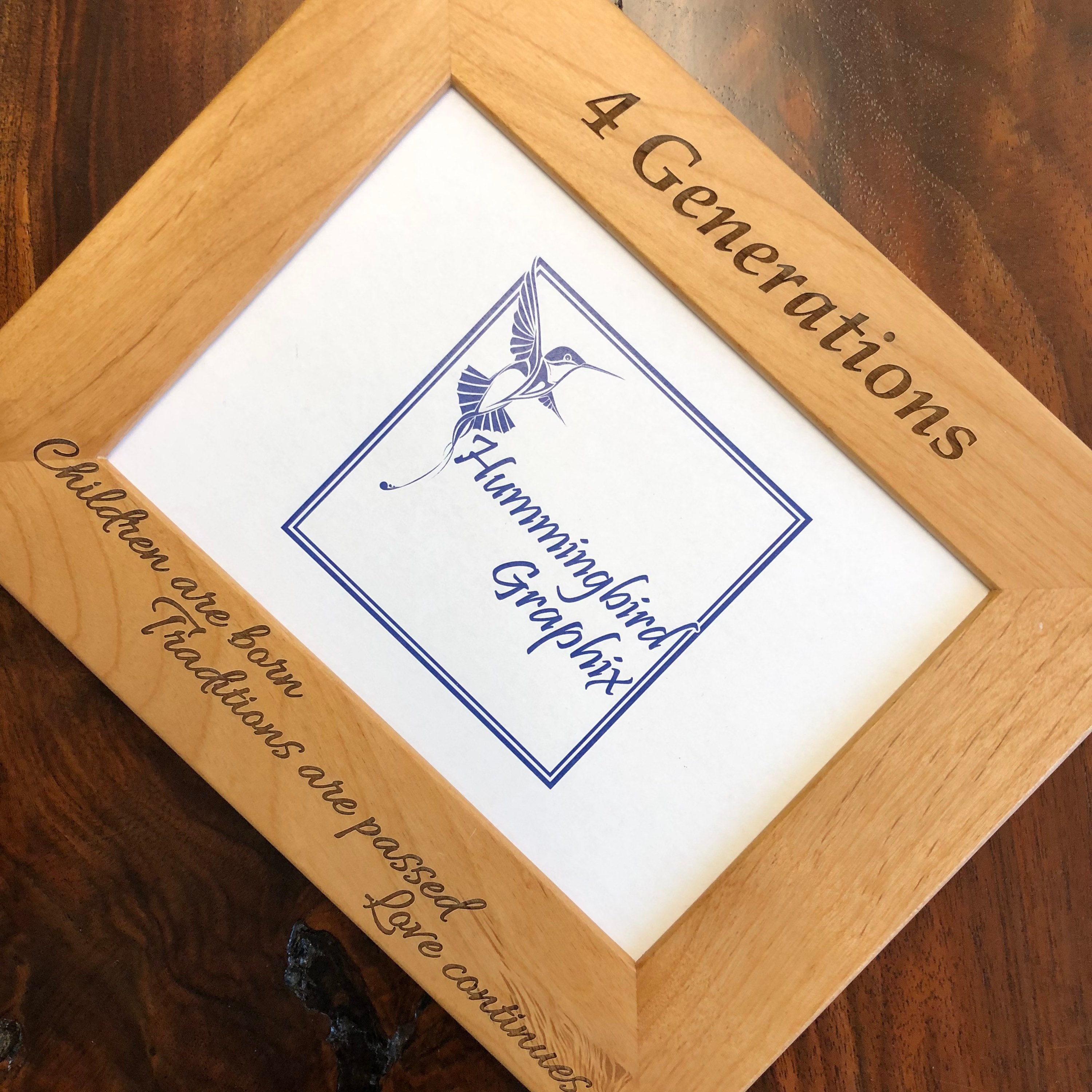 4 Generations Picture Frame Horizontal Mother's Day - Etsy