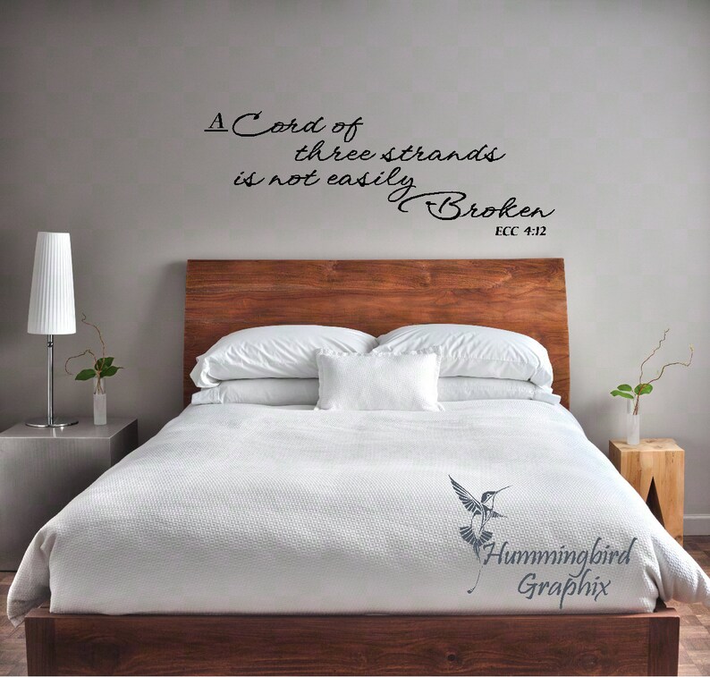 A Cord of Three Strands ECC 4:12 Wall Decal Vinyl Decal - Etsy