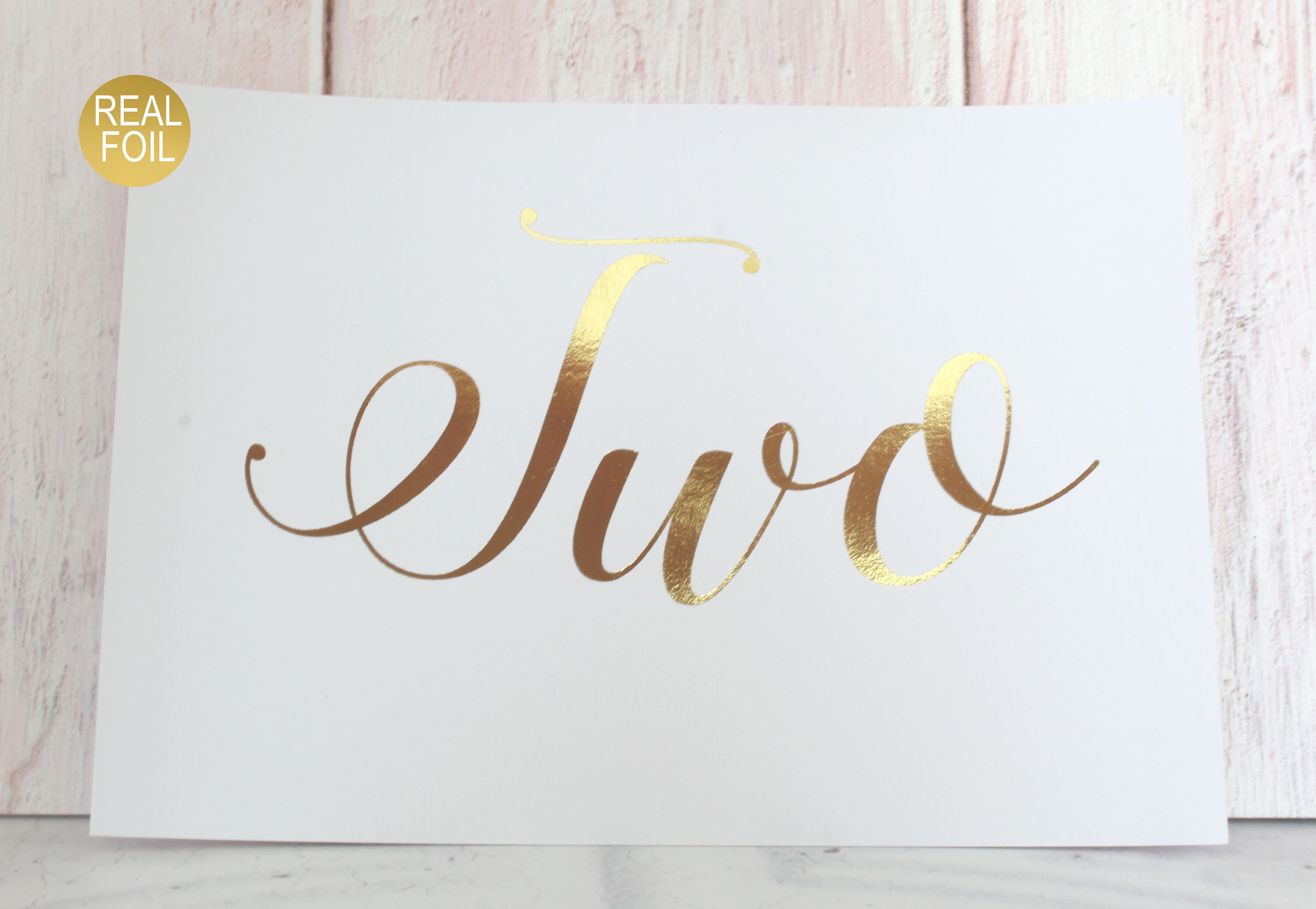 Wedding Table Numbers in Real Foil Gold Rose Gold Silver | Etsy