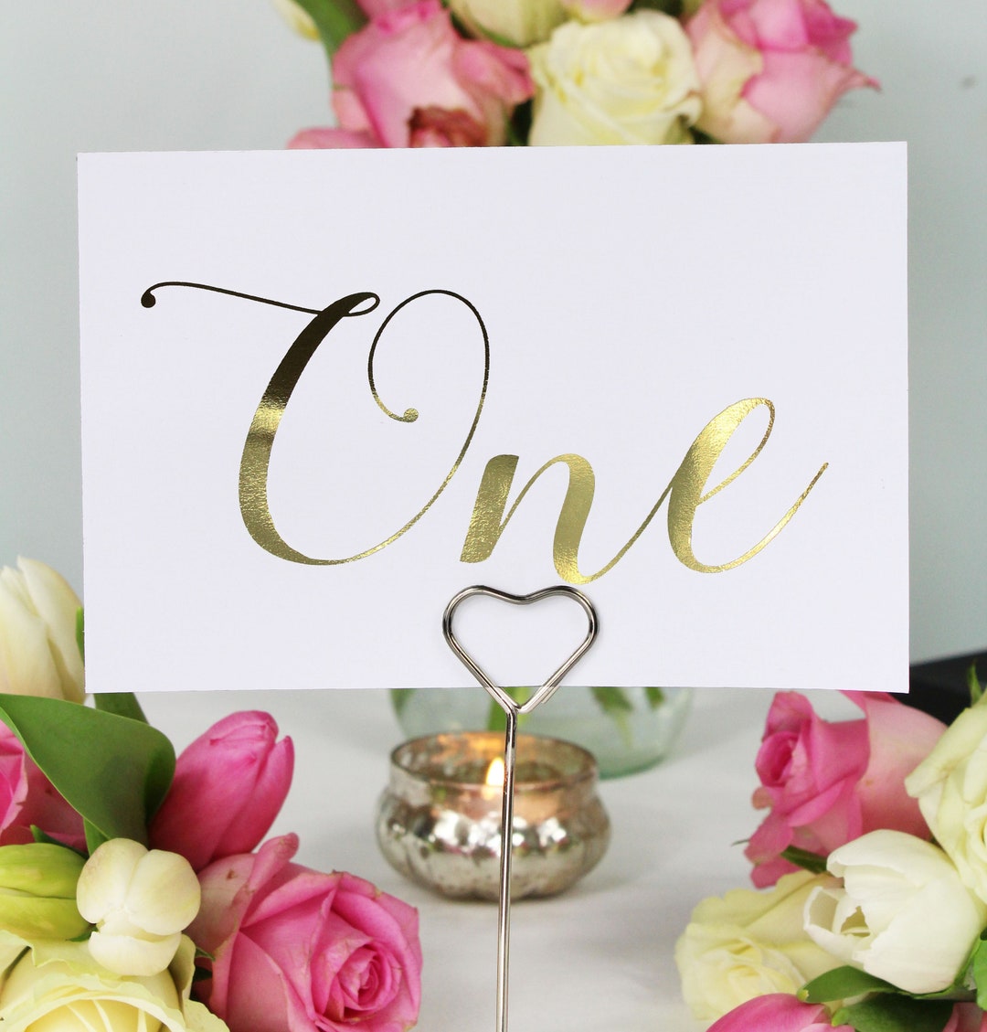 Wedding Table Numbers in Real Foil Gold Rose Gold Silver - Etsy