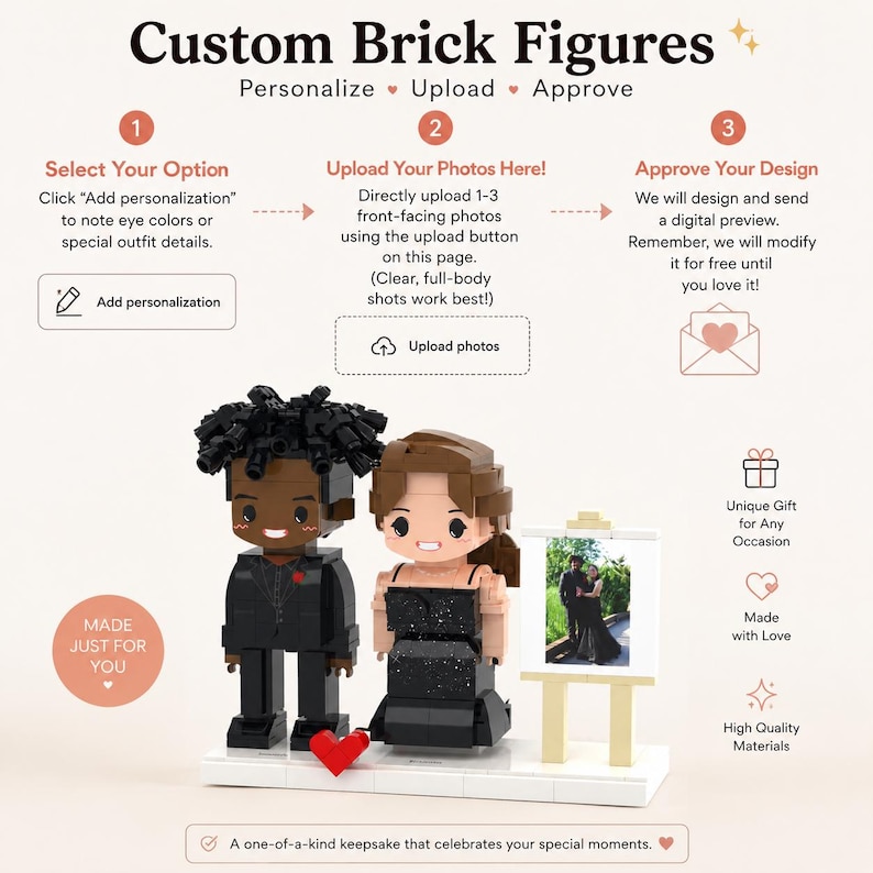 Custom Couple Brick Figures: Best Gifts for Her & Family, Custom Action ...