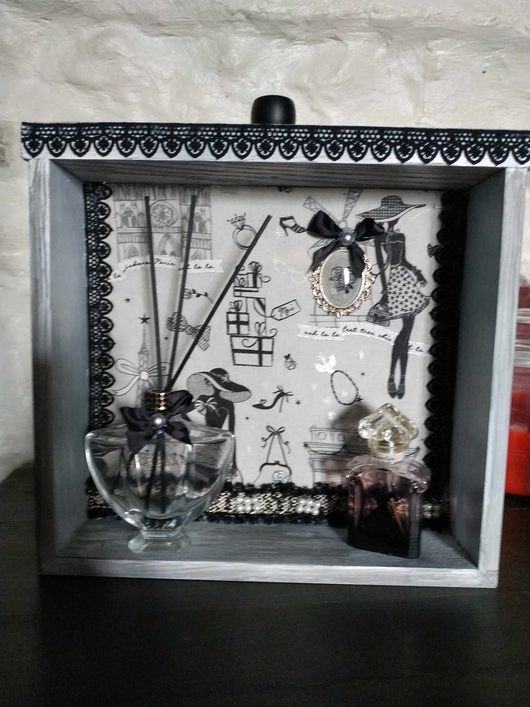 Miniature Perfume Display Case. Decoration. Bedroom . Hand Made ...