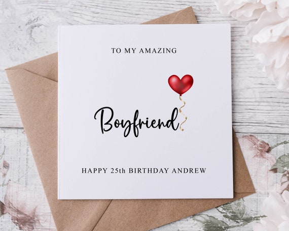 Personalised Boyfriend Birthday Card Special Partner Happy | Etsy