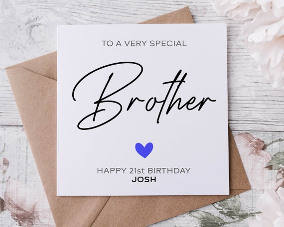 Personalised Brother Birthday Card Special Relative Happy - Etsy