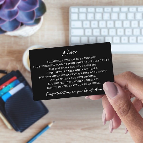 Graduation Wallet Card Niece - Etsy
