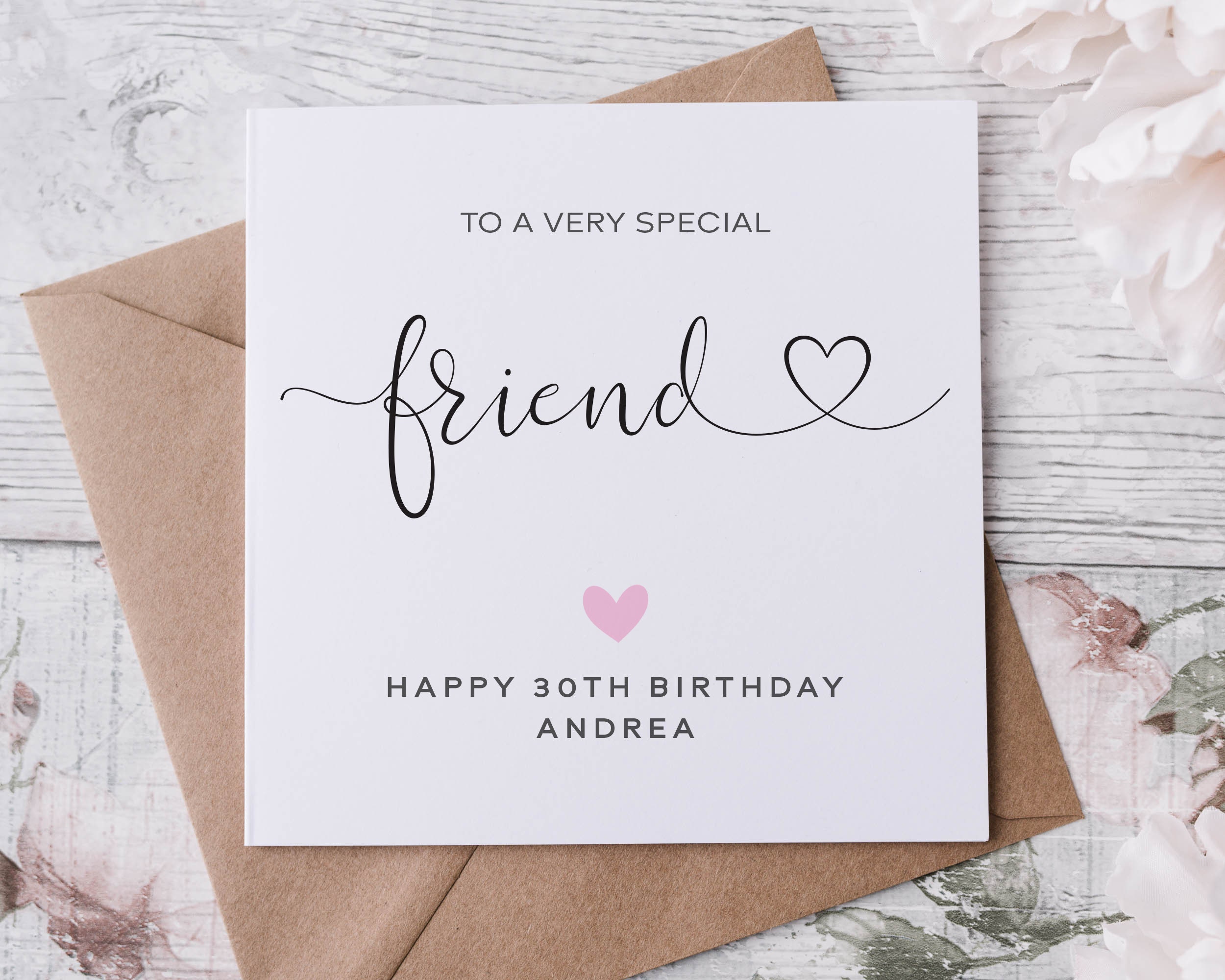 Personalised Special Friend Birthday Card Happy Birthday - Etsy UK