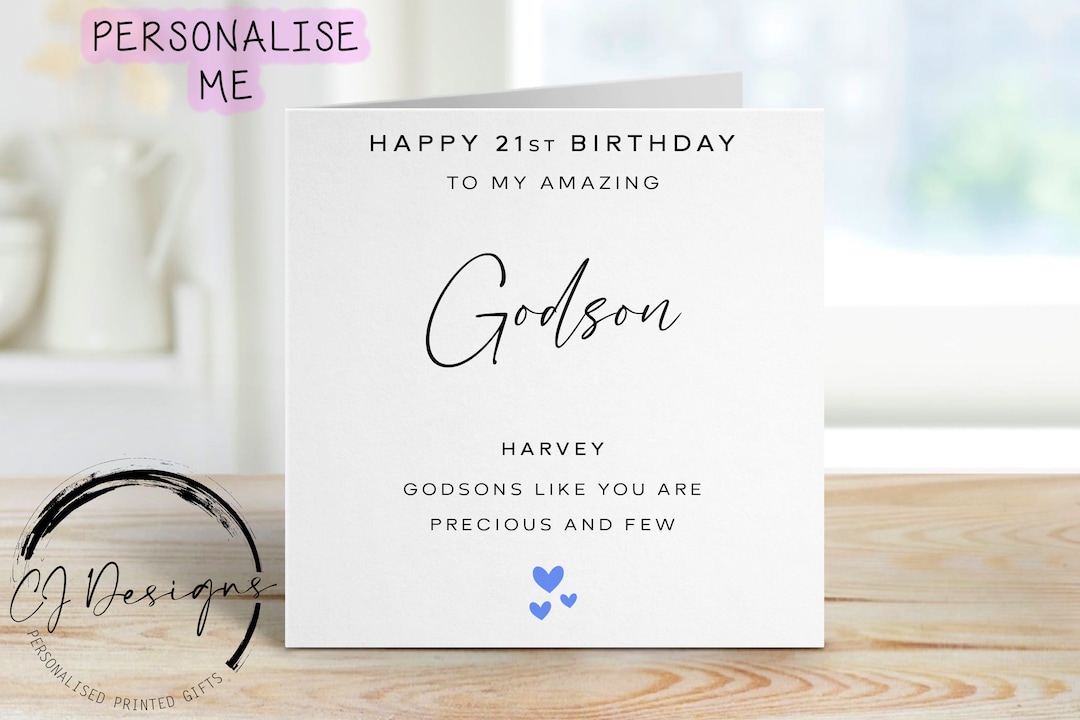Personalised Godson Birthday Card -precious & Few Quote With Any Age ...