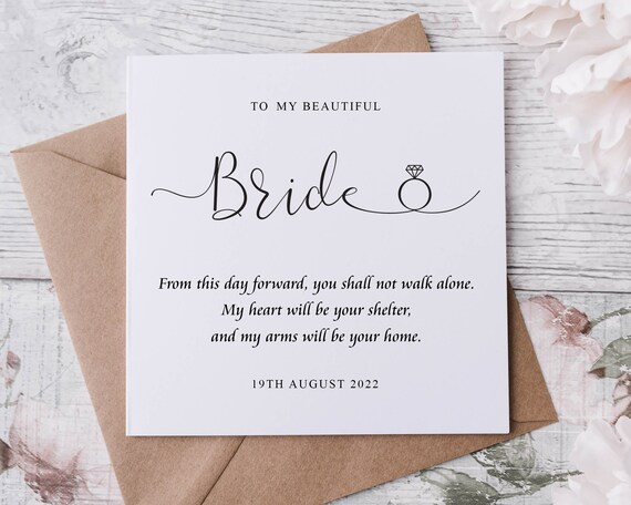 Message for bride to be store