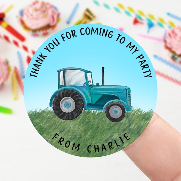 Thank You Tractor Stickers - Etsy