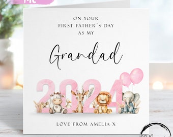First Fathers Day as My Grandad Card, 1st Fathers Day Card From ...