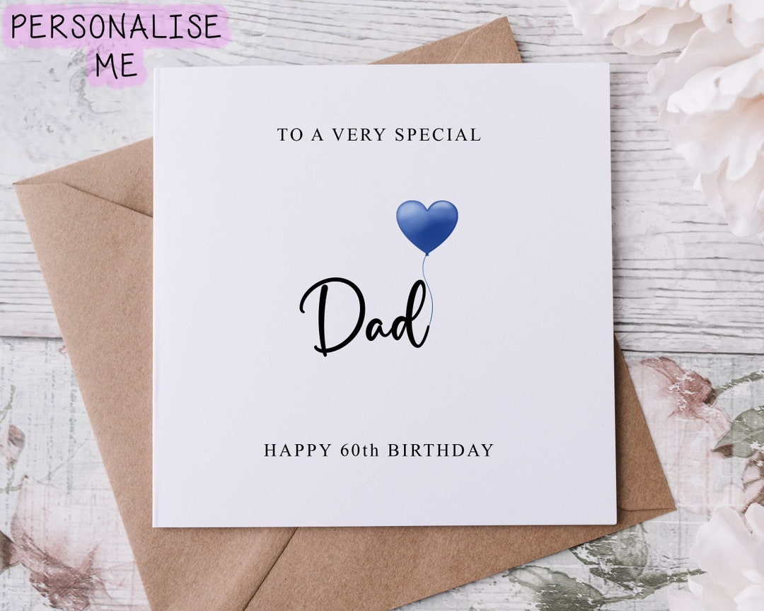 Personalised Dad Birthday Card, Special Relative, Happy Birthday, Age ...