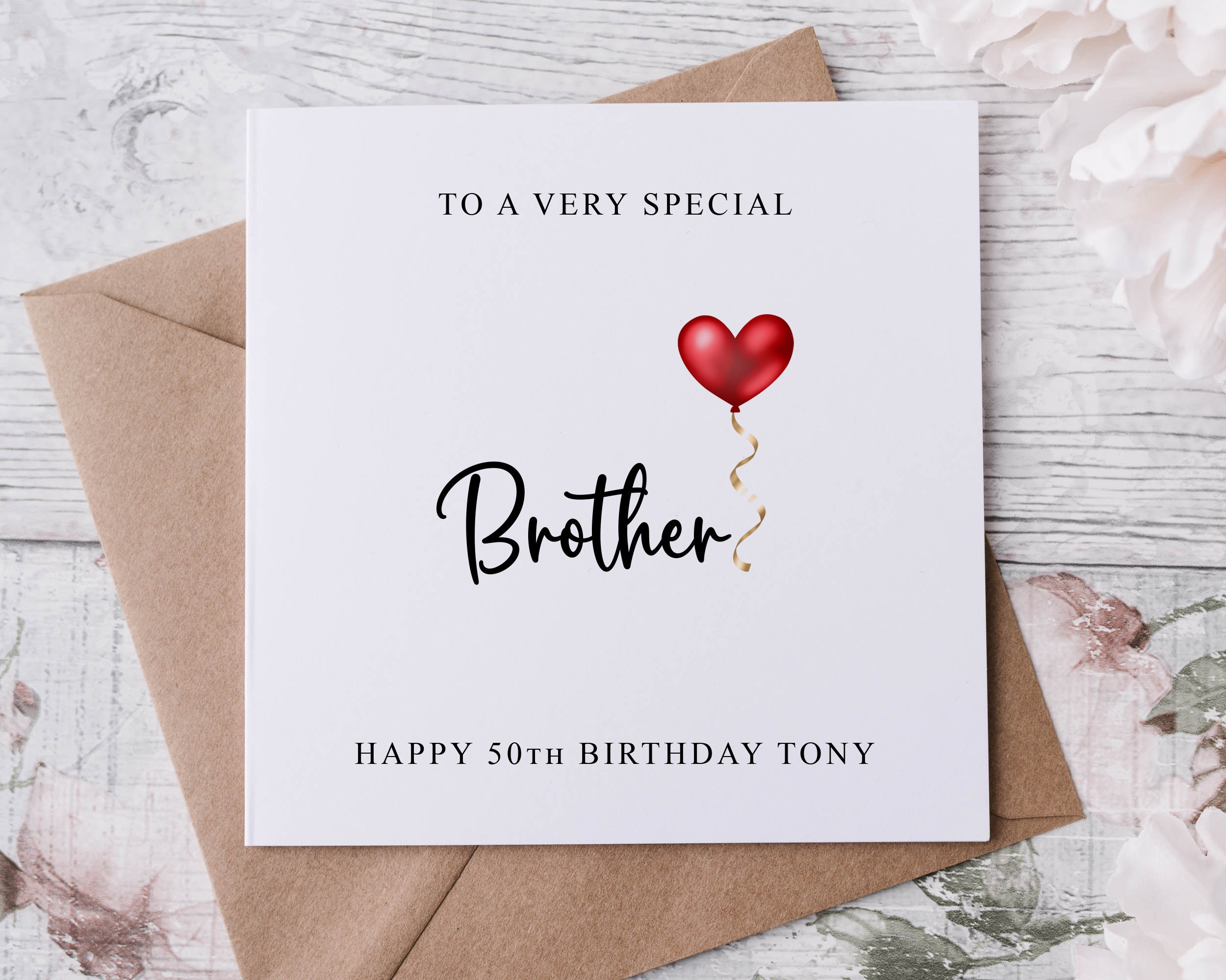 Personalised Brother Birthday Card, Special Relative, Happy Birthday ...