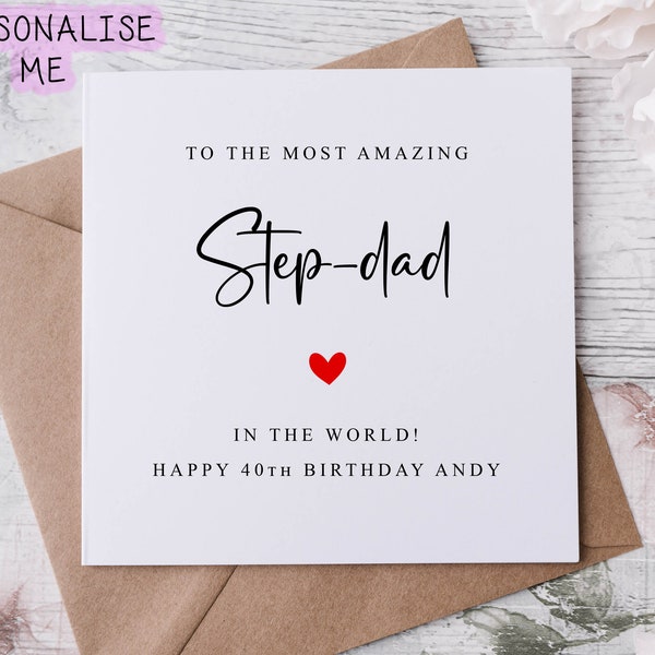 Step Dad 50th Birthday Card - Etsy