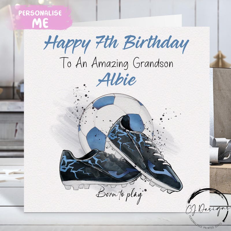 8th Grandsons Birthday Card - Etsy UK