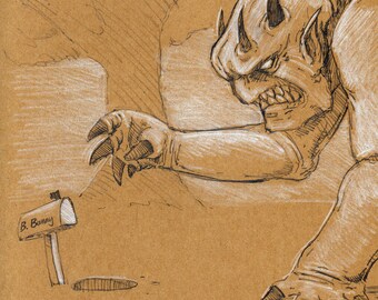 Art & Collectibles Wabbit Season Pencil Original Pencil Drawing ...