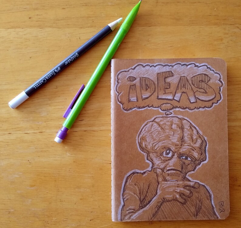 Hand-drawn Kraft Journal/notebook: Ideas - Etsy