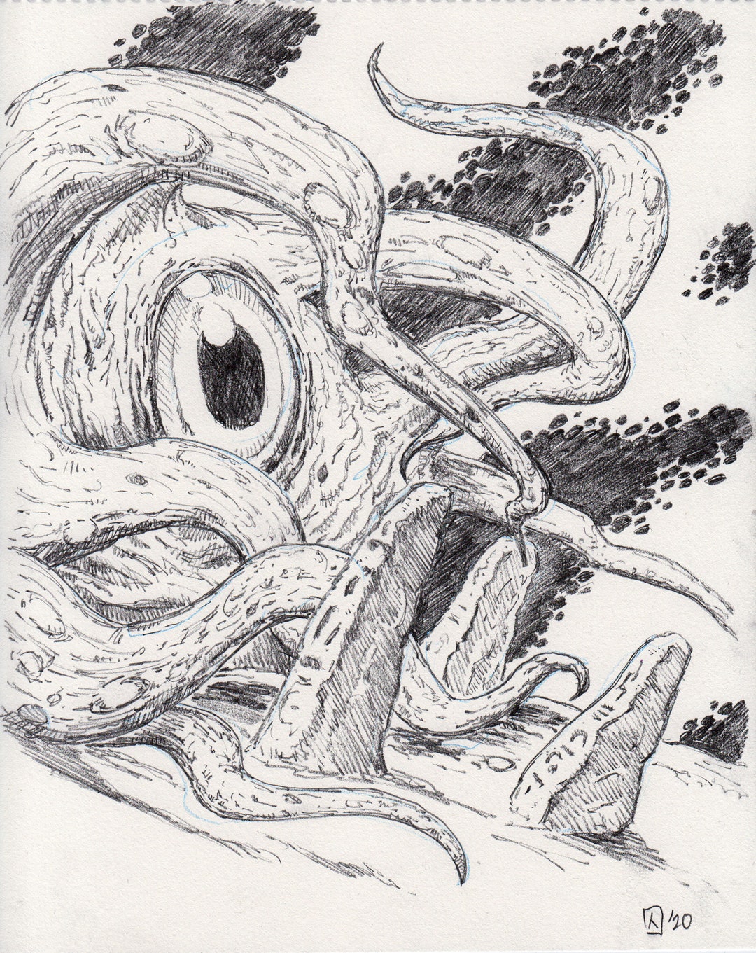 Pencil Original: Eldritch Horror - Etsy
