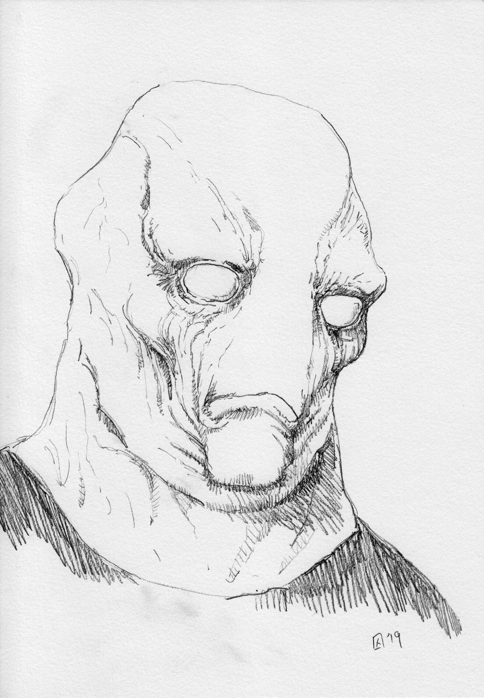 Pencil Original: the Alien is Very Disappointed in You. | Etsy