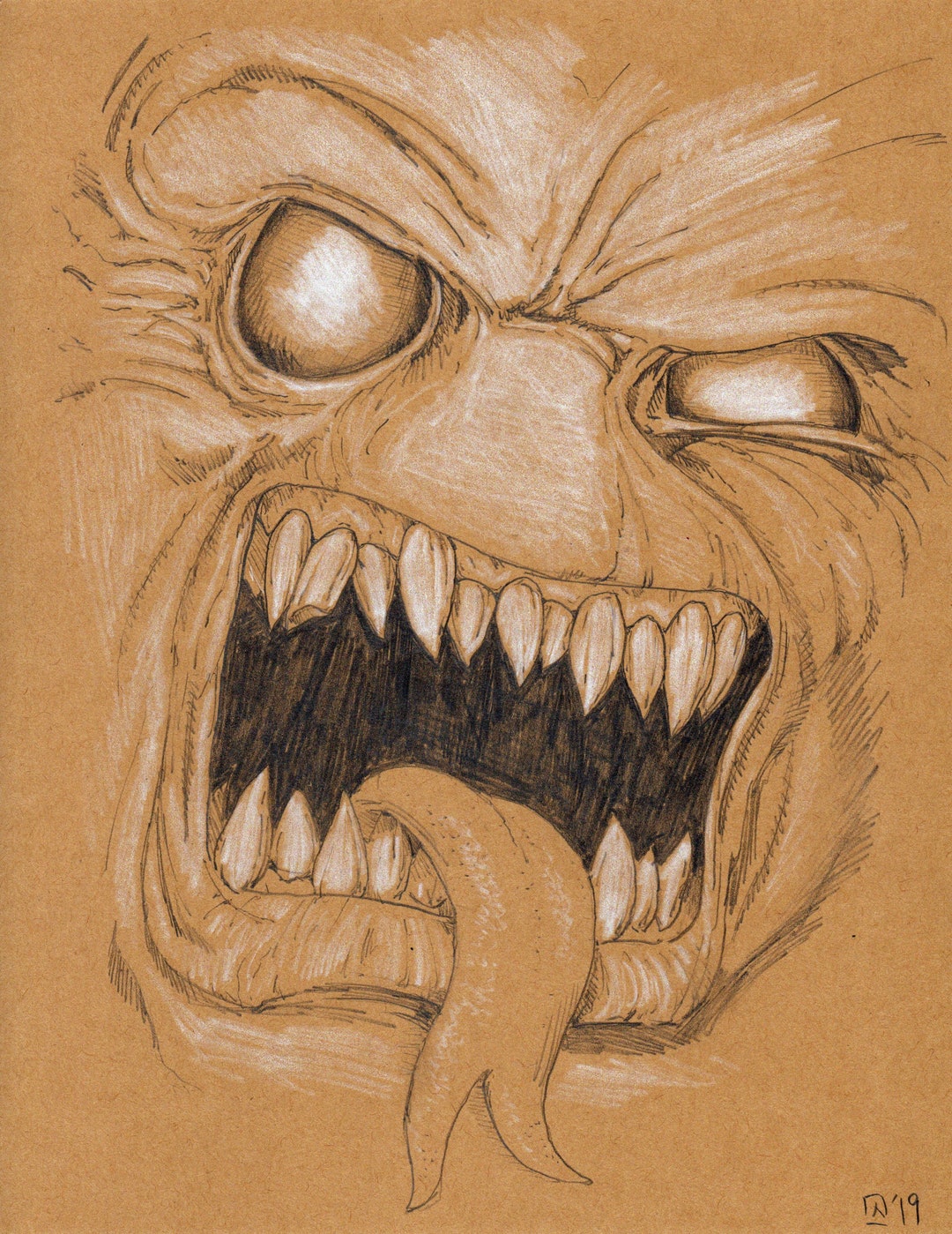 Pencil Original: Face - Etsy