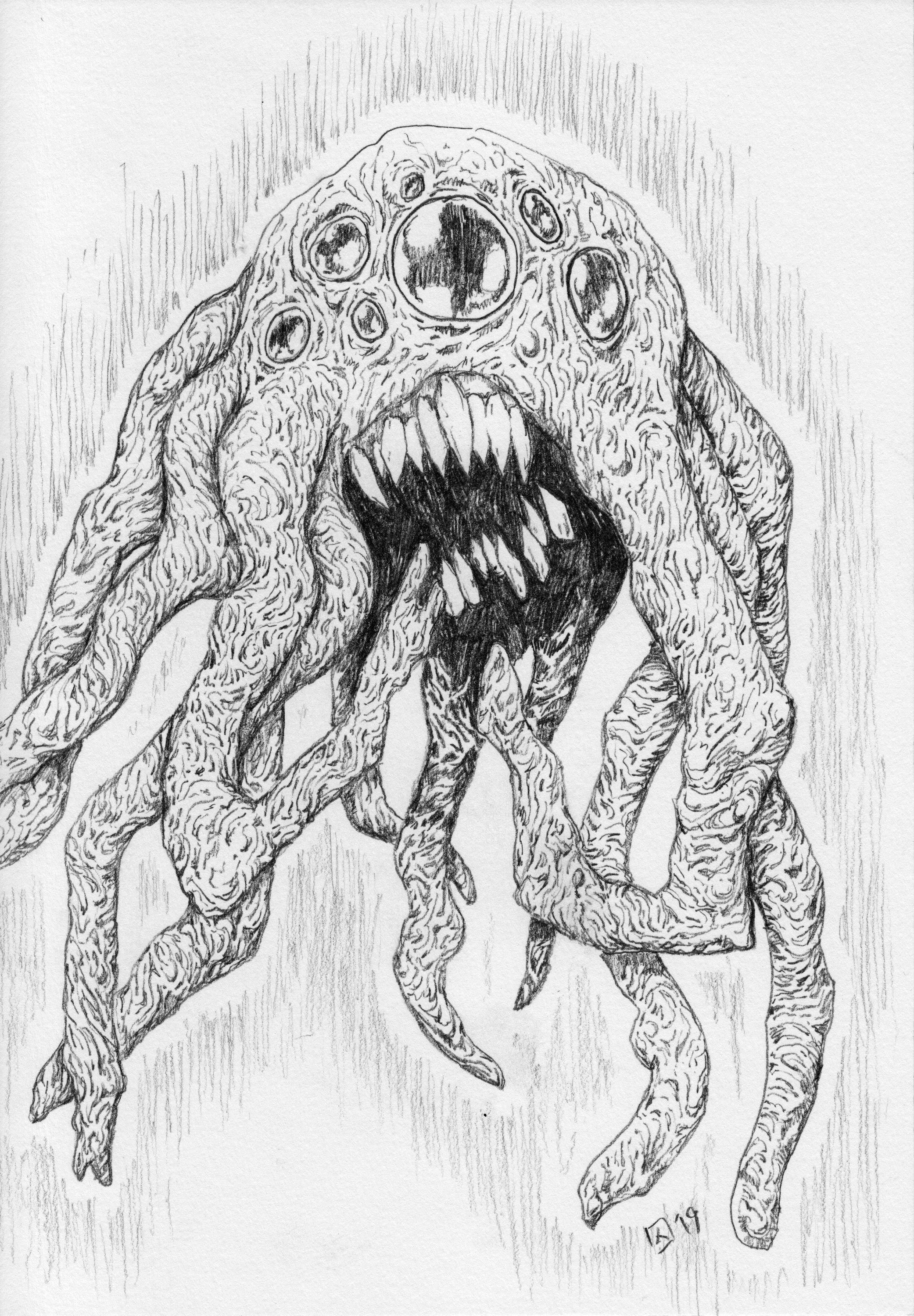 Pencil Original: Shoggoth - Etsy