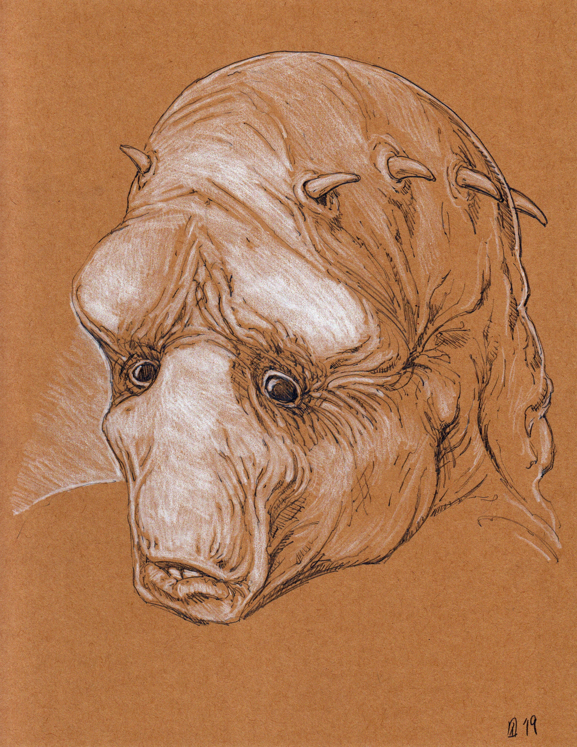 Pencil Original: Sad Creature - Etsy