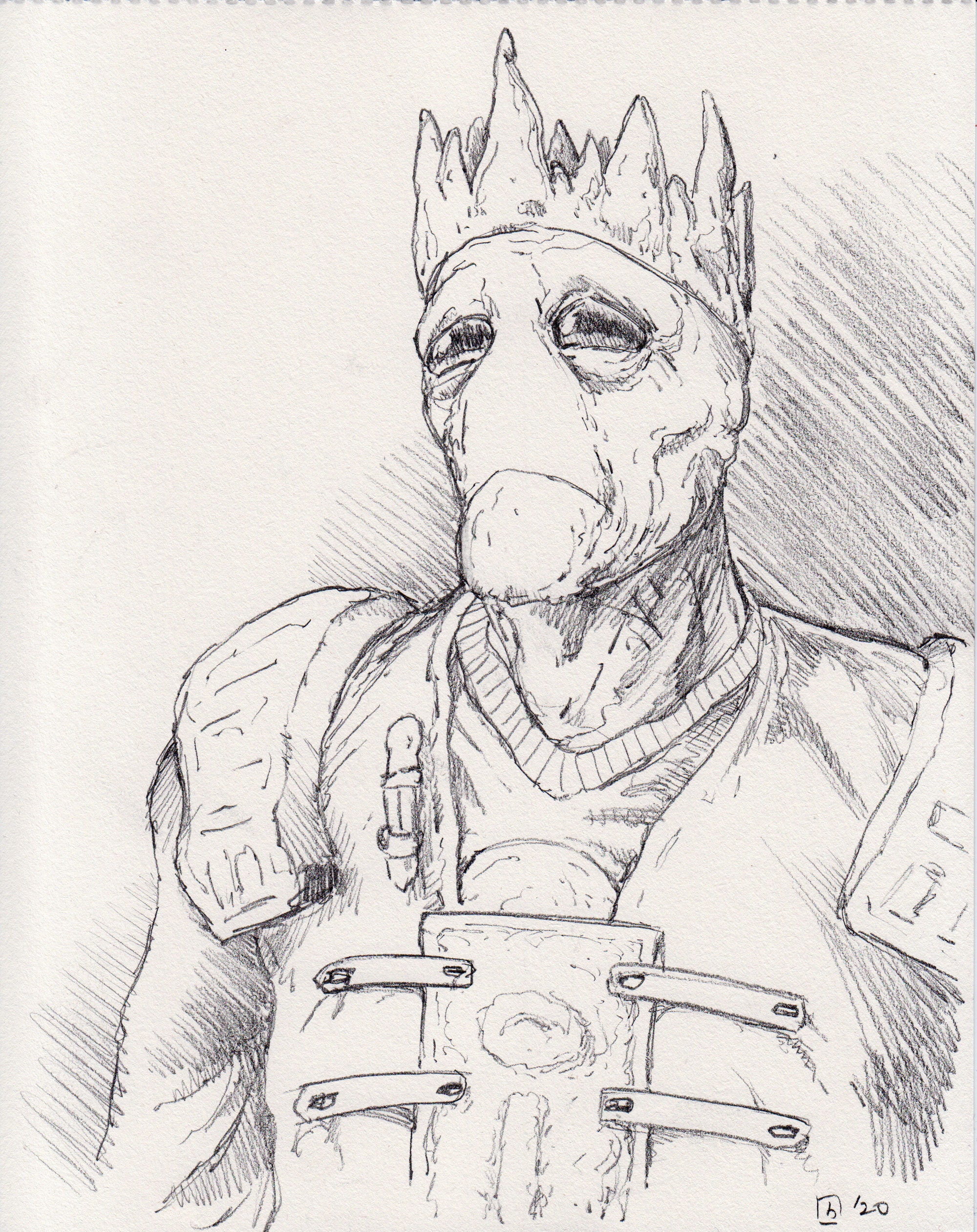 Pencil Original: Alien King - Etsy