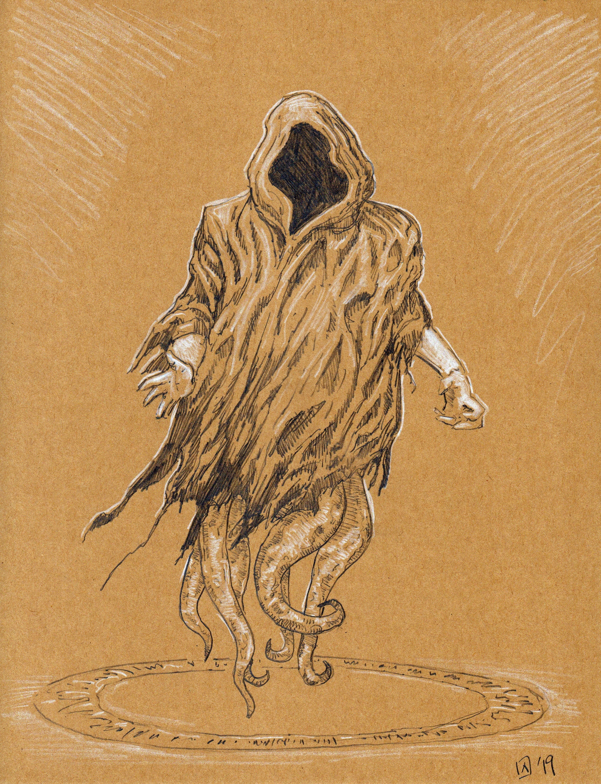 Pencil Original: Wraith - Etsy