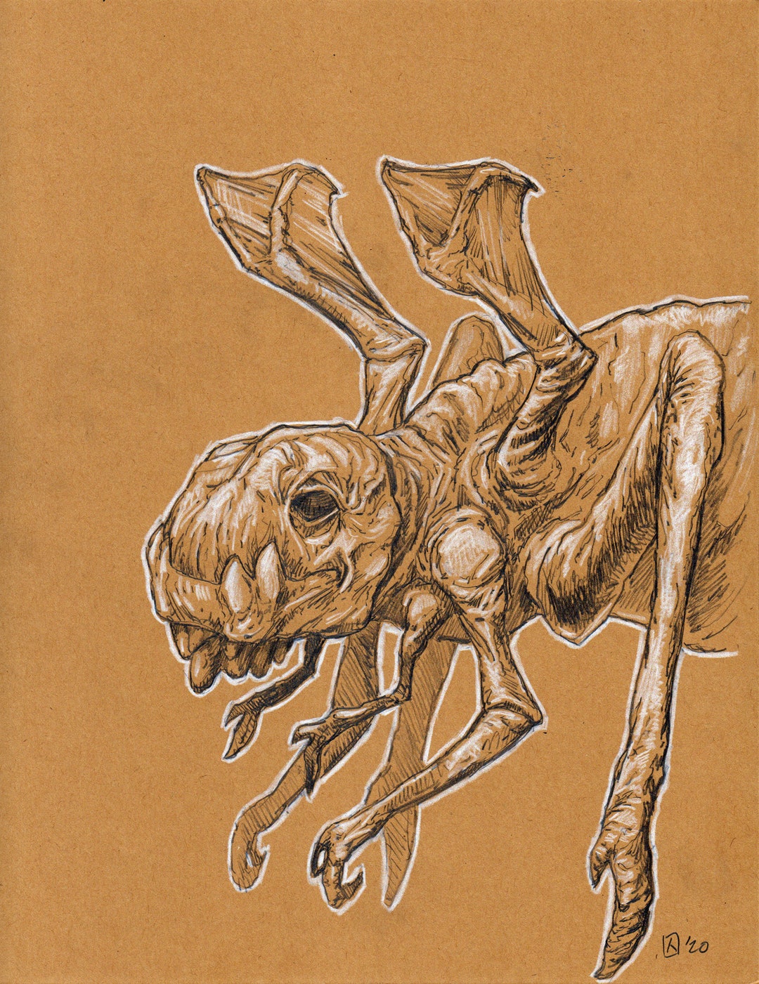 Pencil Original: Eldritch Insect - Etsy