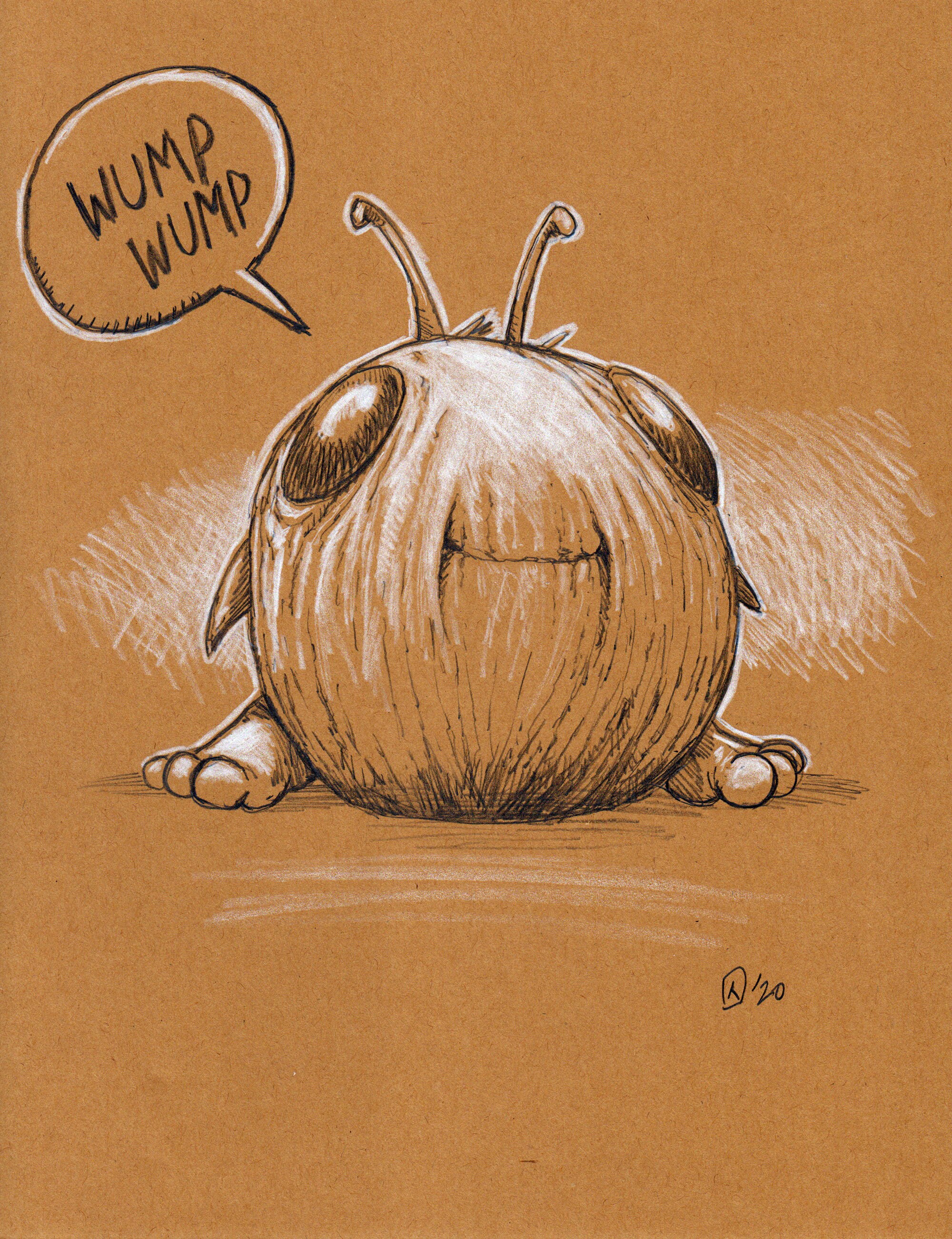 Pencil Original: Cute Alien Baby - Etsy