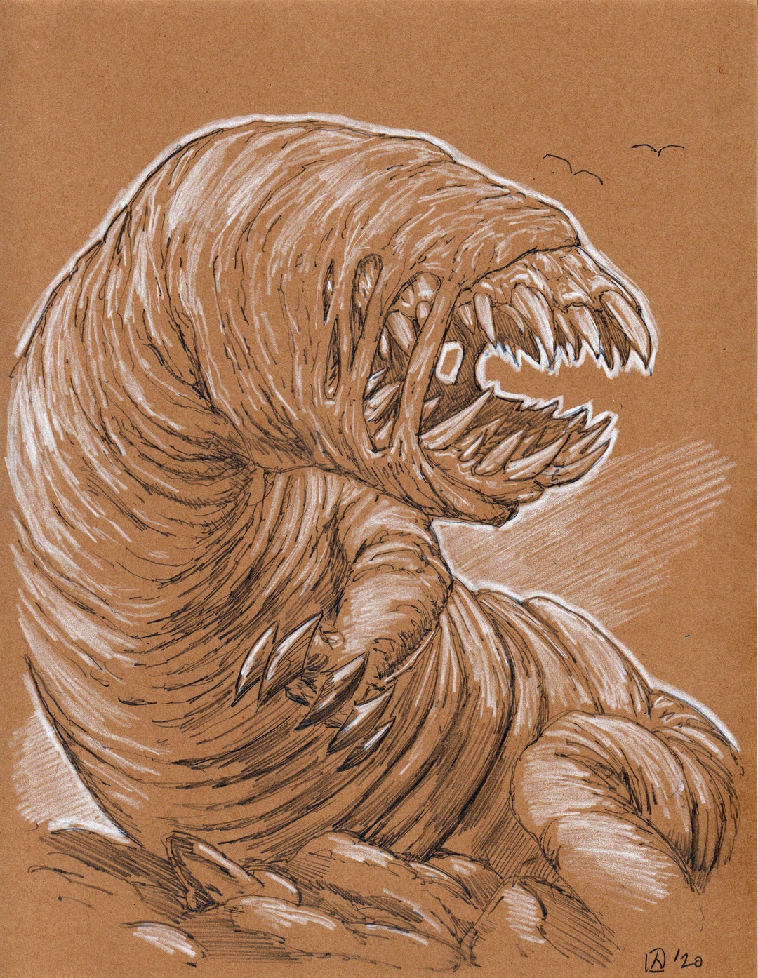 Pencil Original: Devourer - Etsy