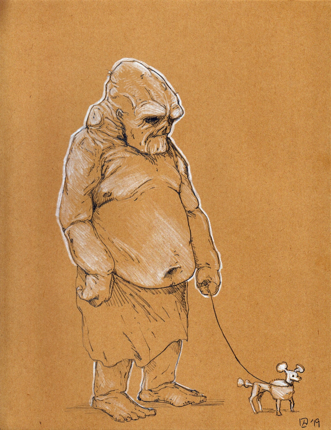 Pencil Original: Walksies - Etsy