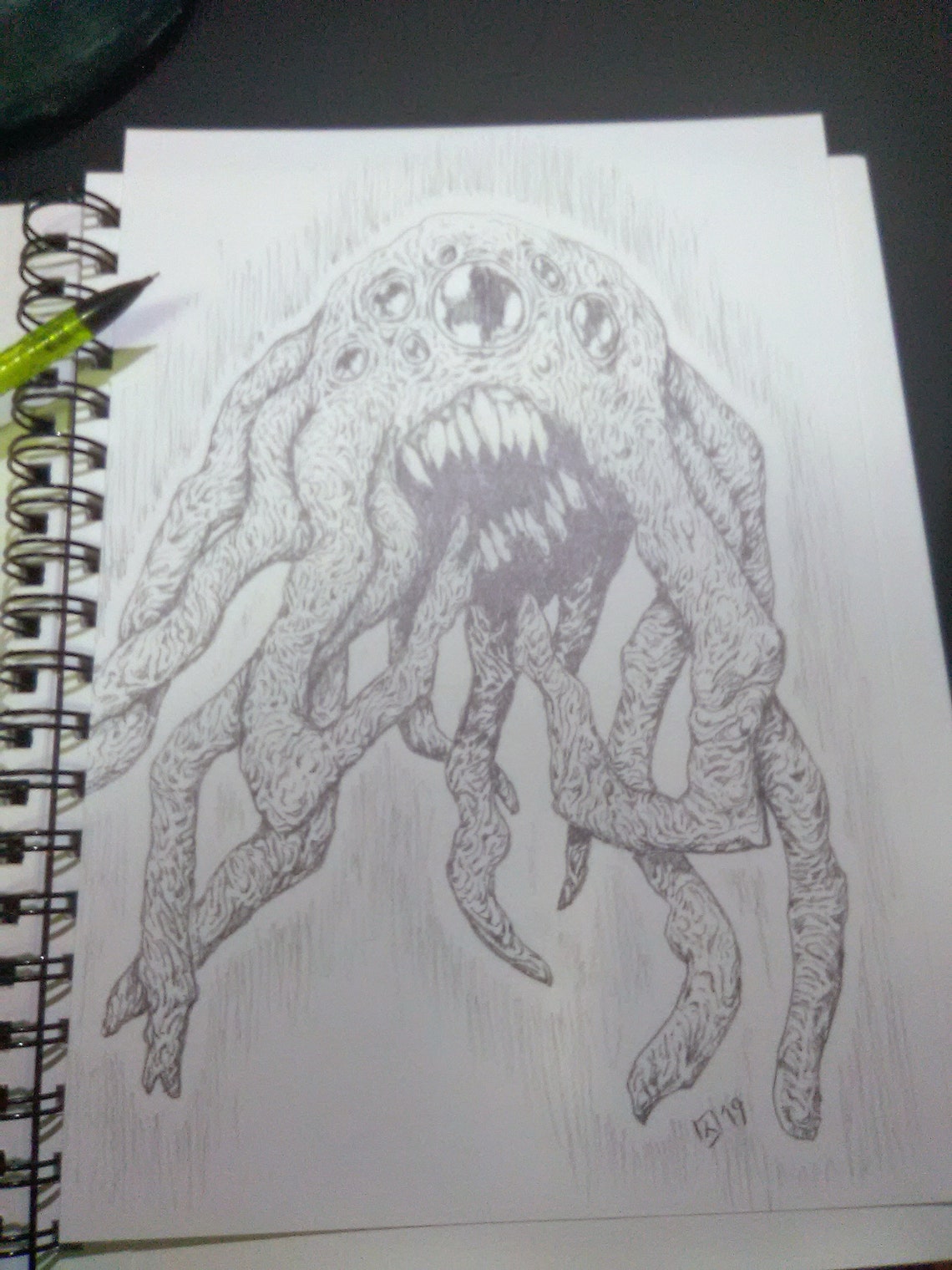 Pencil Original: Shoggoth - Etsy