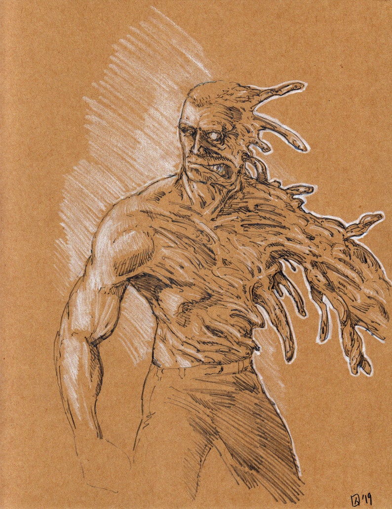 Pencil Original: the Incredible Ectoplasmifying Man - Etsy