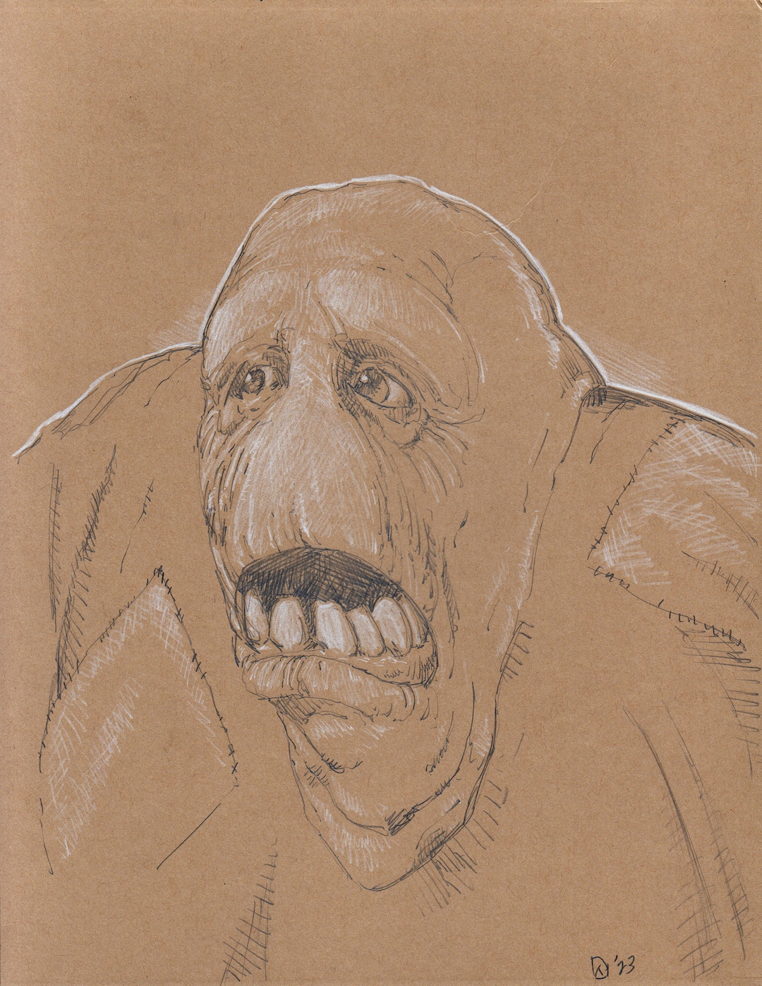 Pencil Original: Toothy Maw - Etsy