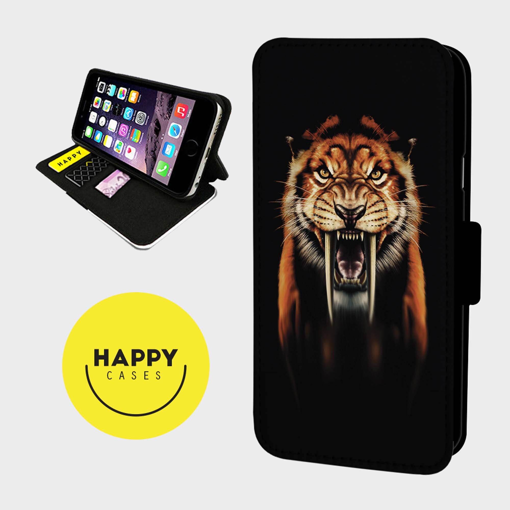 Saber Toothed Tiger RAWWW Flip Faux Leather Case for I-phone - Etsy