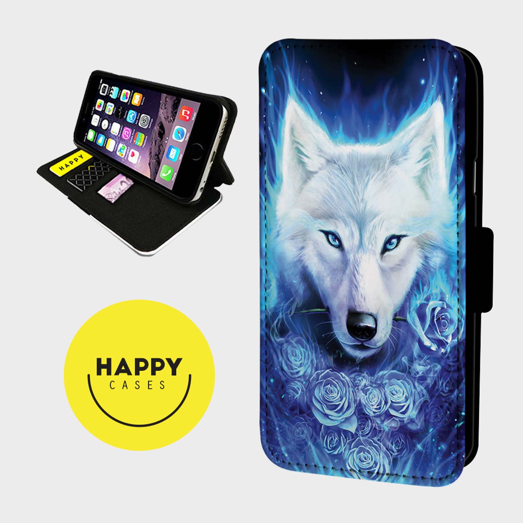 Mystical White Wolf Wolves Flip Faux Leather Case For | Etsy