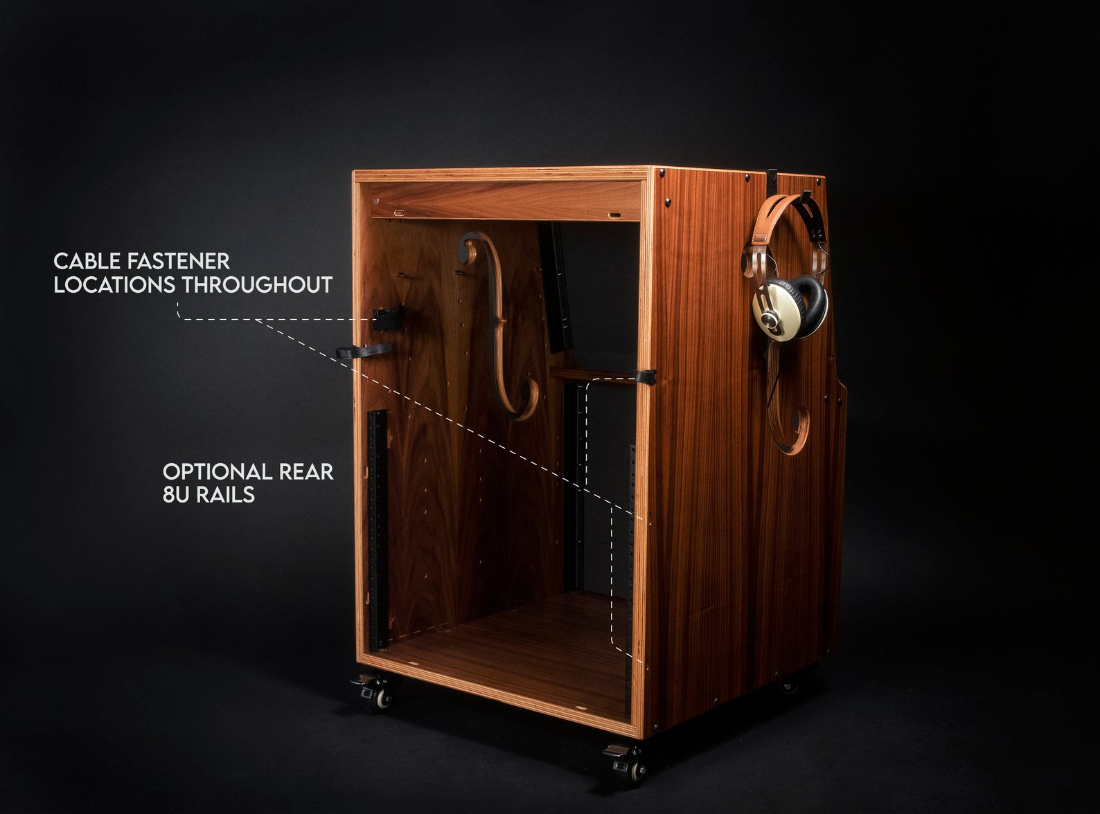 The COMRADE Studio Sidecar - Walnut 14U Studio Rack – Ventilated Audio ...