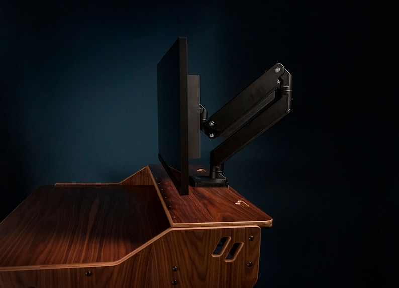 Large Mid-century Studio Desk Composer Workstation Walnut Recording ...