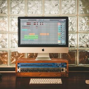 Angled Desktop Audio Racks With Ventilated ƒ-holes - Recording Studio ...