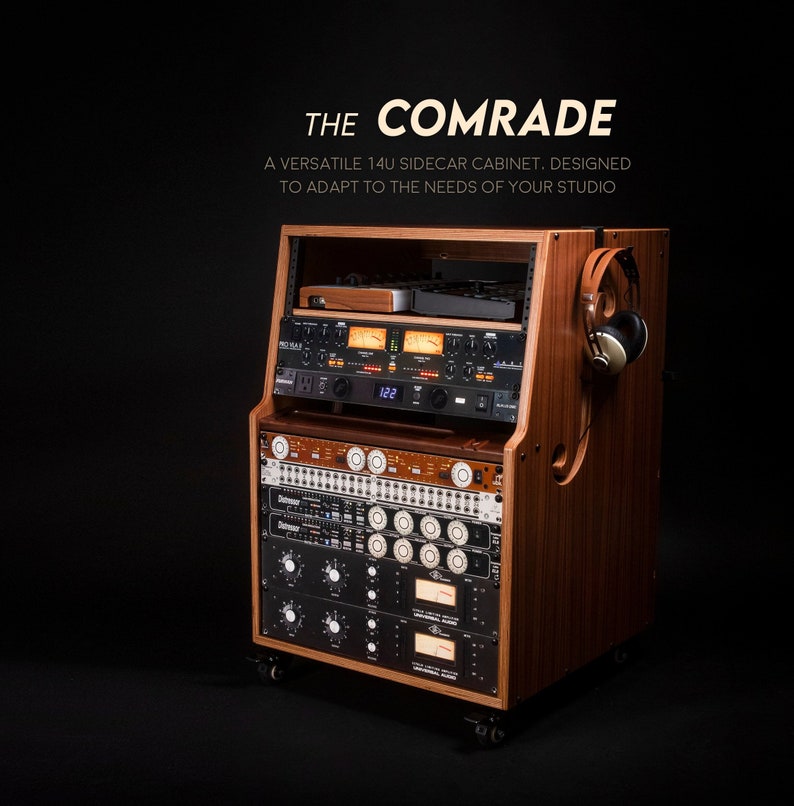 Walnut 14U Studio Production Rack – the Comrade - Ventilated Audio ...