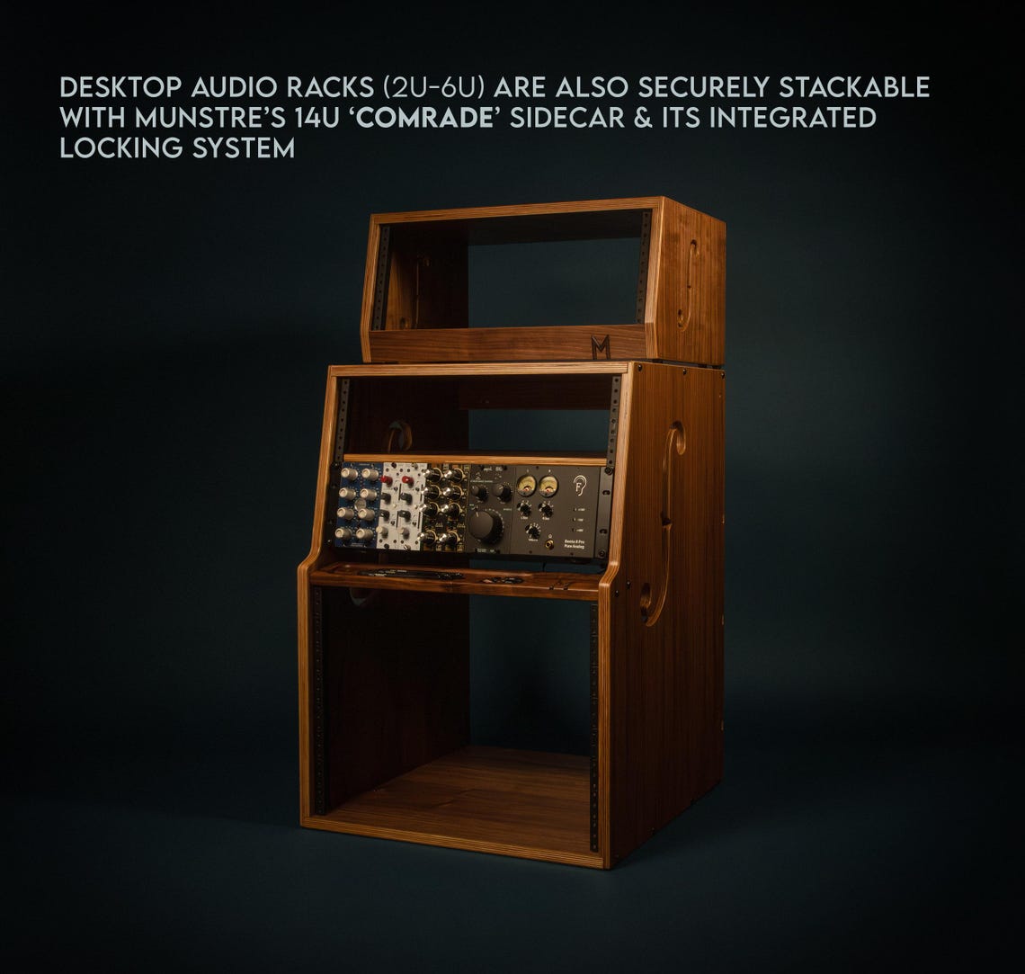 Angled Desktop Audio Racks With Ventilated ƒ-holes - Recording Studio ...