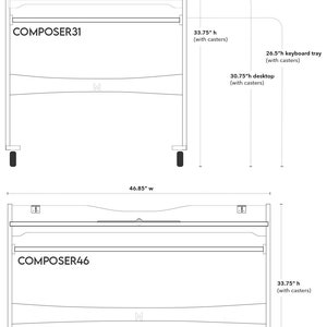 Large Mid-century Studio Desk: Composer Workstation by Munstre ...
