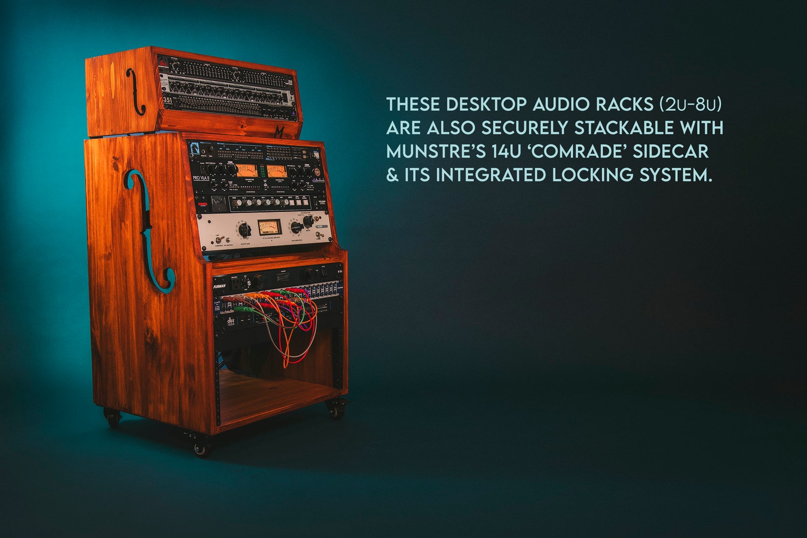 Angled Desktop Audio Racks With Ventilated ƒ-holes Recording - Etsy