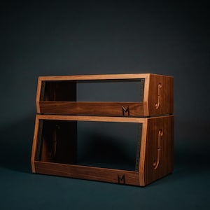 Angled Wood Desktop Audio Rack - Studio Furniture, Ventilated Design - Etsy
