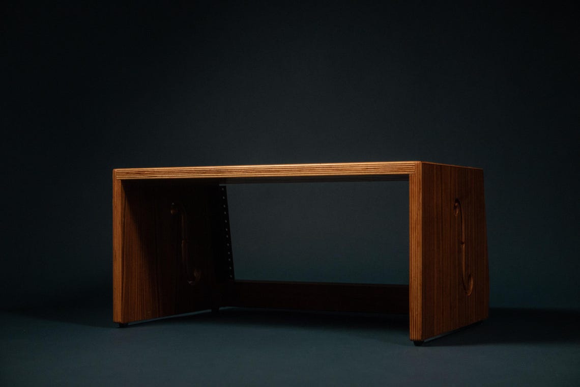 Angled Wood Desktop Audio Rack - Studio Furniture, Ventilated Design - Etsy
