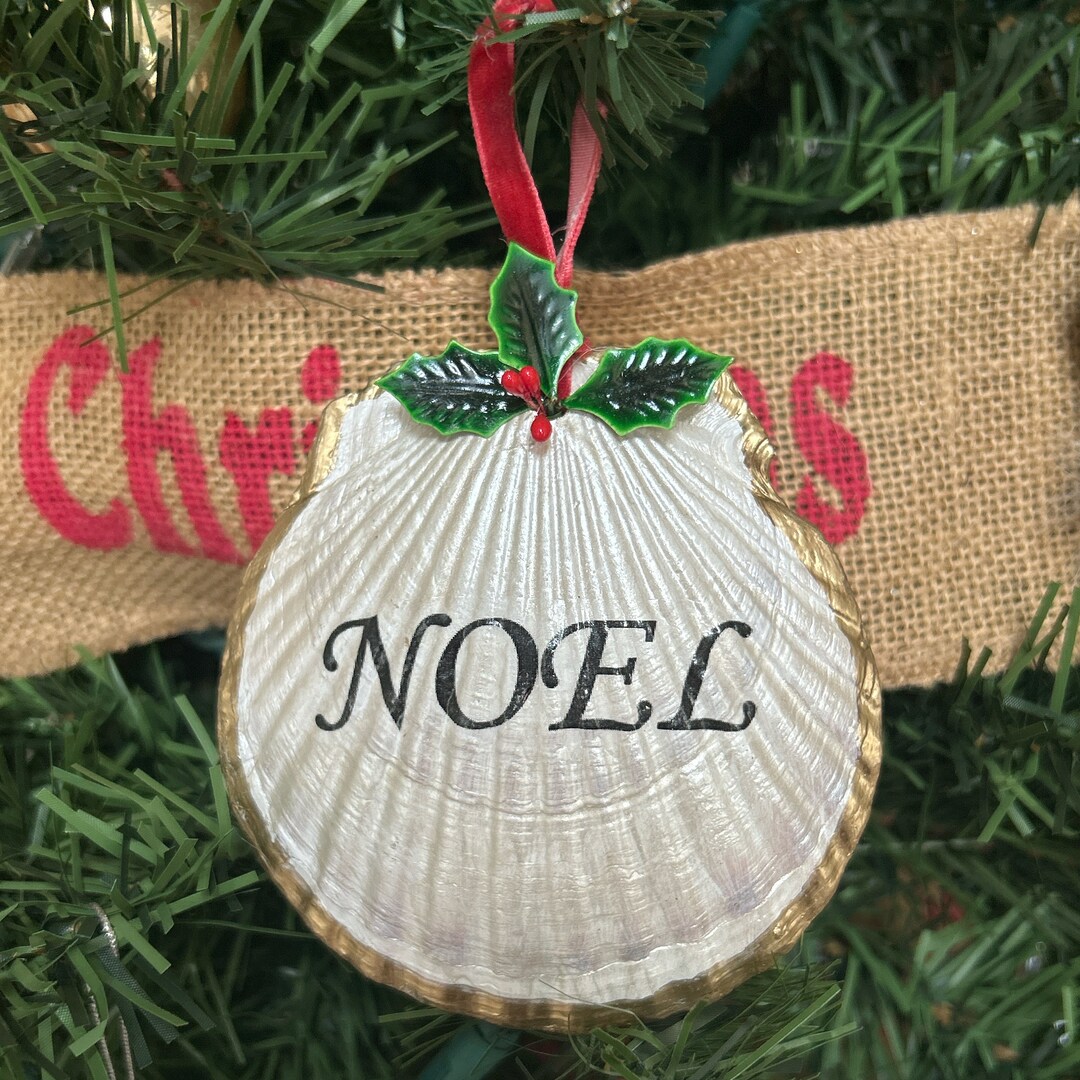 Personalized Scallop Shell Christmas Tree Ornament Decoration Gift ...