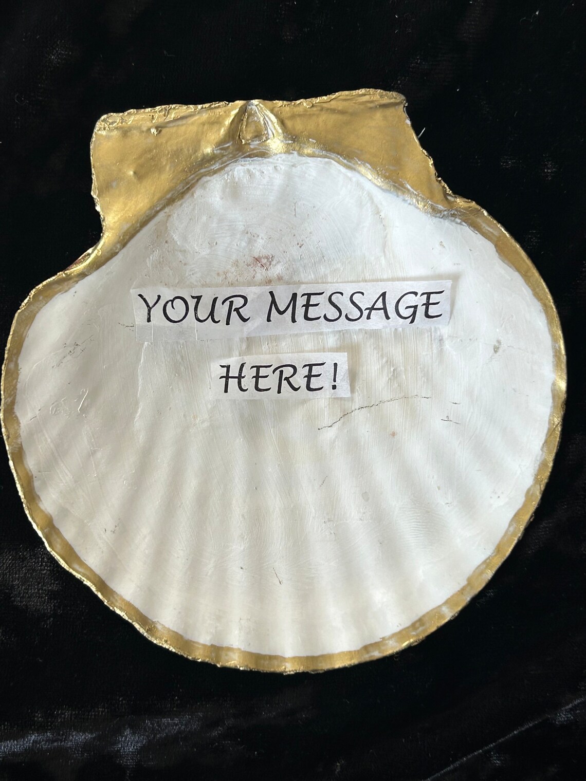 Large Hand Decorated Floral Decoupage Painted Scallop Shell Gift ...